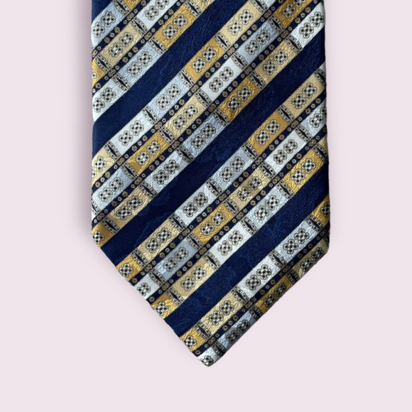 Stefano Ricci | Accessories | Stefano Ricci Per Maus Hoffman Blue Yellow And Gray Silk Tie ...